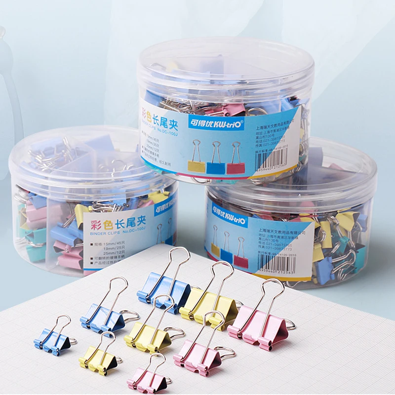 15-51mm-colorful-Metal-Binder-Clips-Notes-Letter-Paper-Clip-Office ...