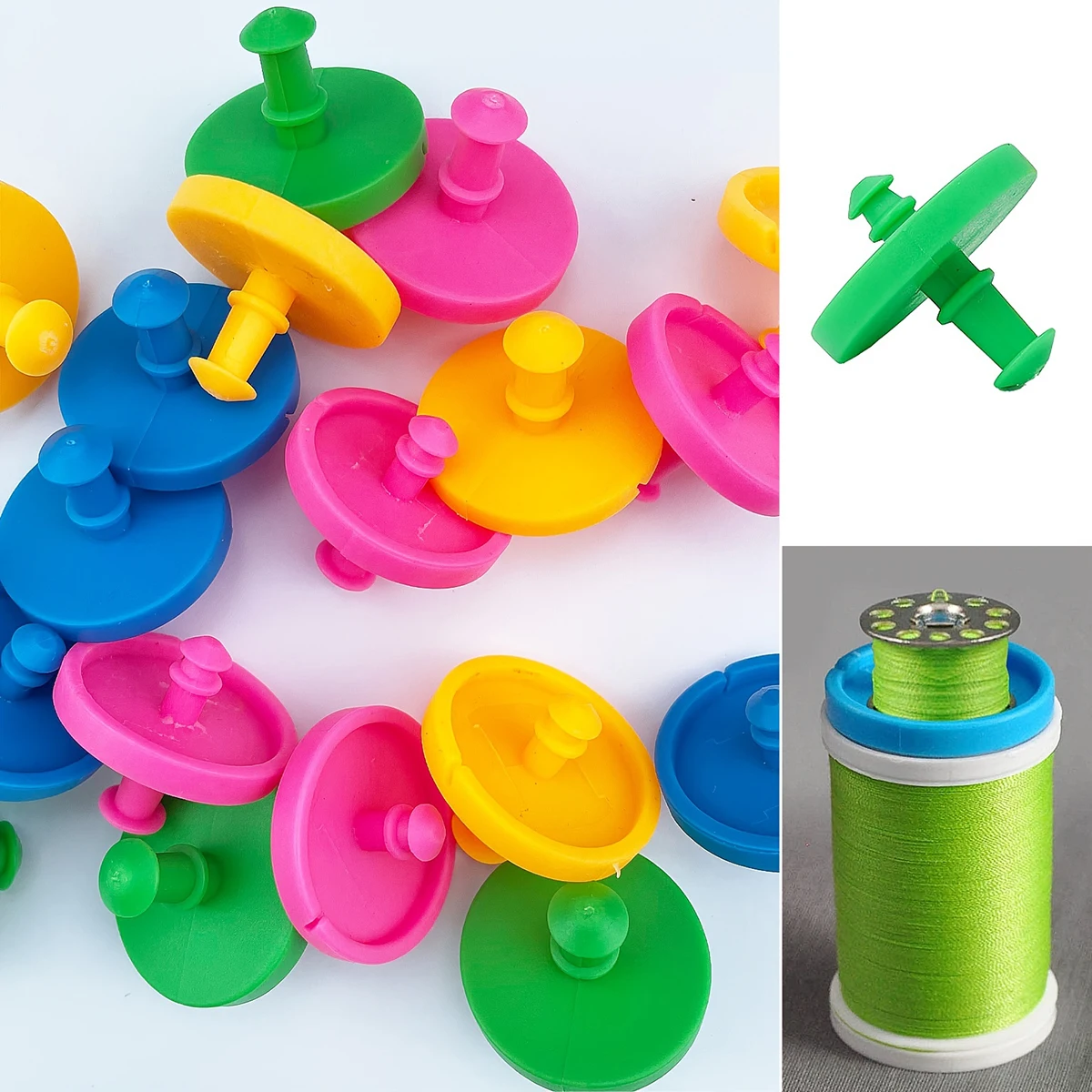 12Pcs-Sewing-Bobbin-Protector-Portable-Storage-Spool-Huggers-Top-Bobbin ...