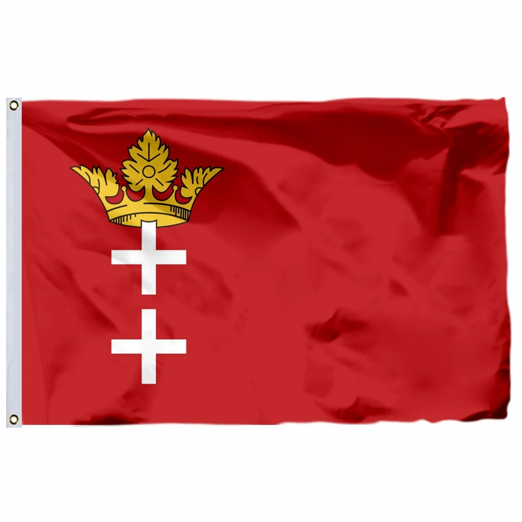 Poland-Free-City-Danzig-Flag-90x150cm-3x5ft-100D-Polyester-Double ...