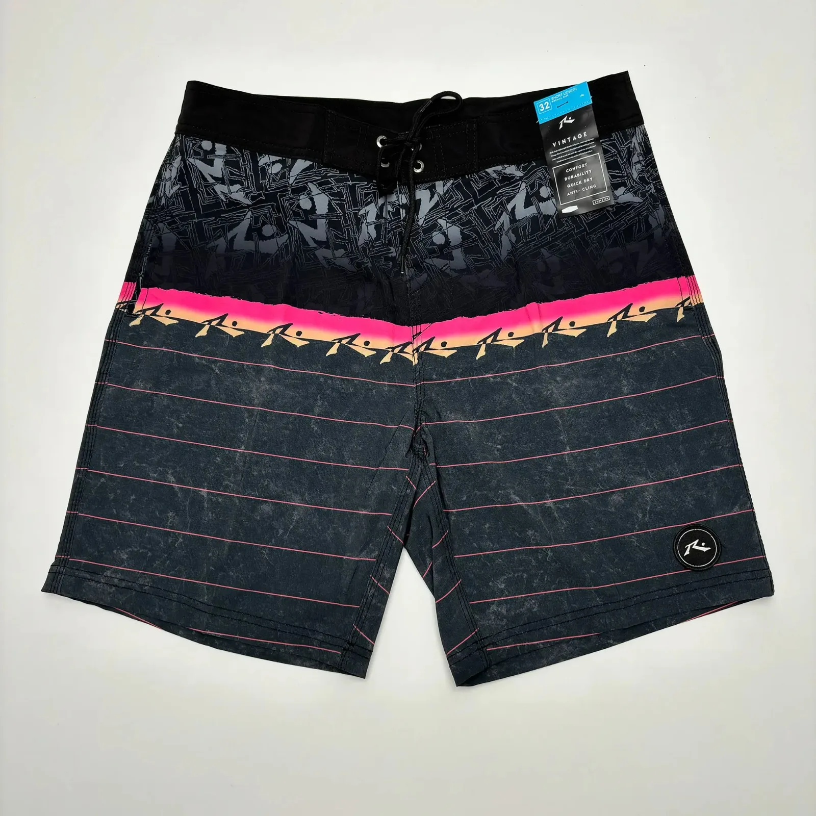 Vintage Rusty Men's Surf Swim Trunks Lightweight Mens Bermuda Quick Dry ...