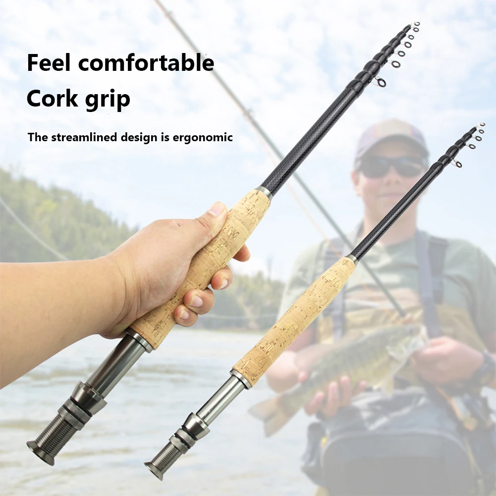 Carbon-Fishing-Rod-With-Comfortable-Non-Slip-Handle-Telescopic-Fishing ...