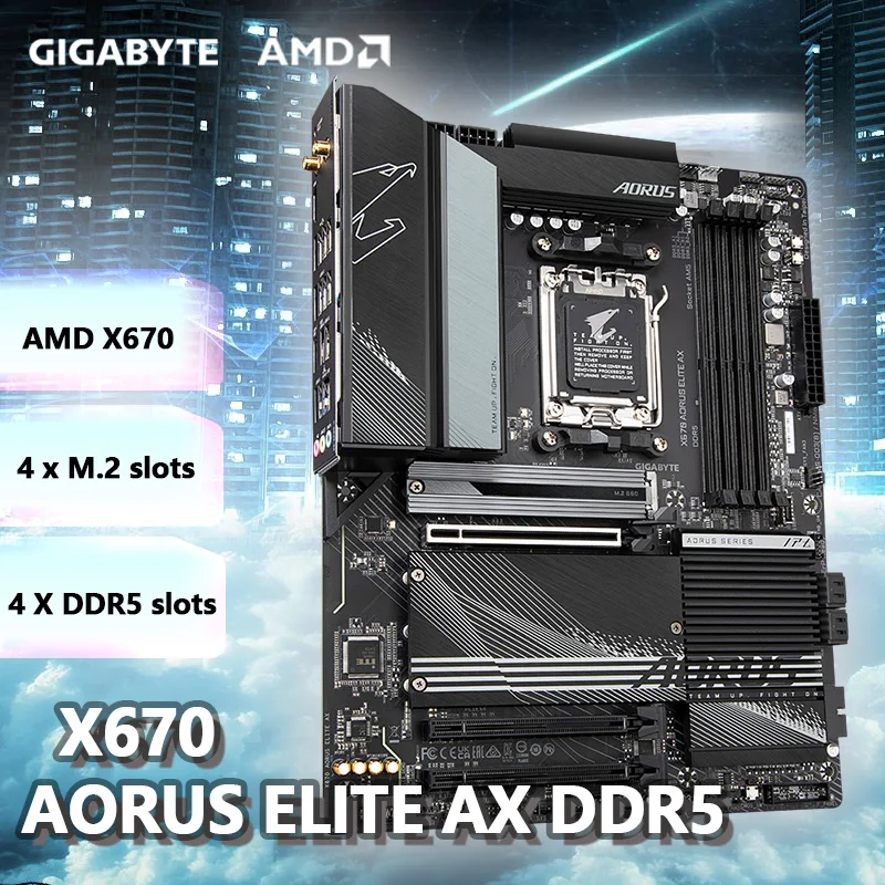 Gigabyte-GA-X670-Aorus-Elite-AX-AMD-Ryzen-Wi-Fi-6E-ATX-X670-DDR5 ...