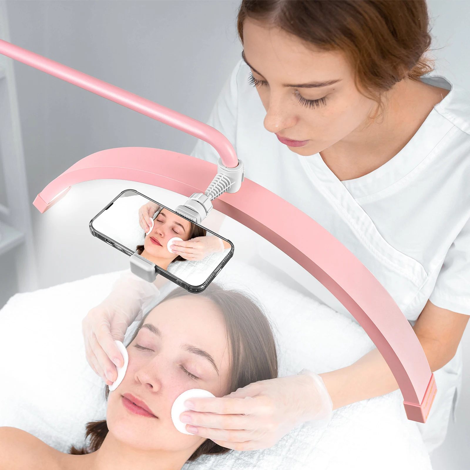 FOSOTO-28-Inch-Led-Lash-Light-Half-Moon-Shaped-Light-Lashes-Video-Ring ...