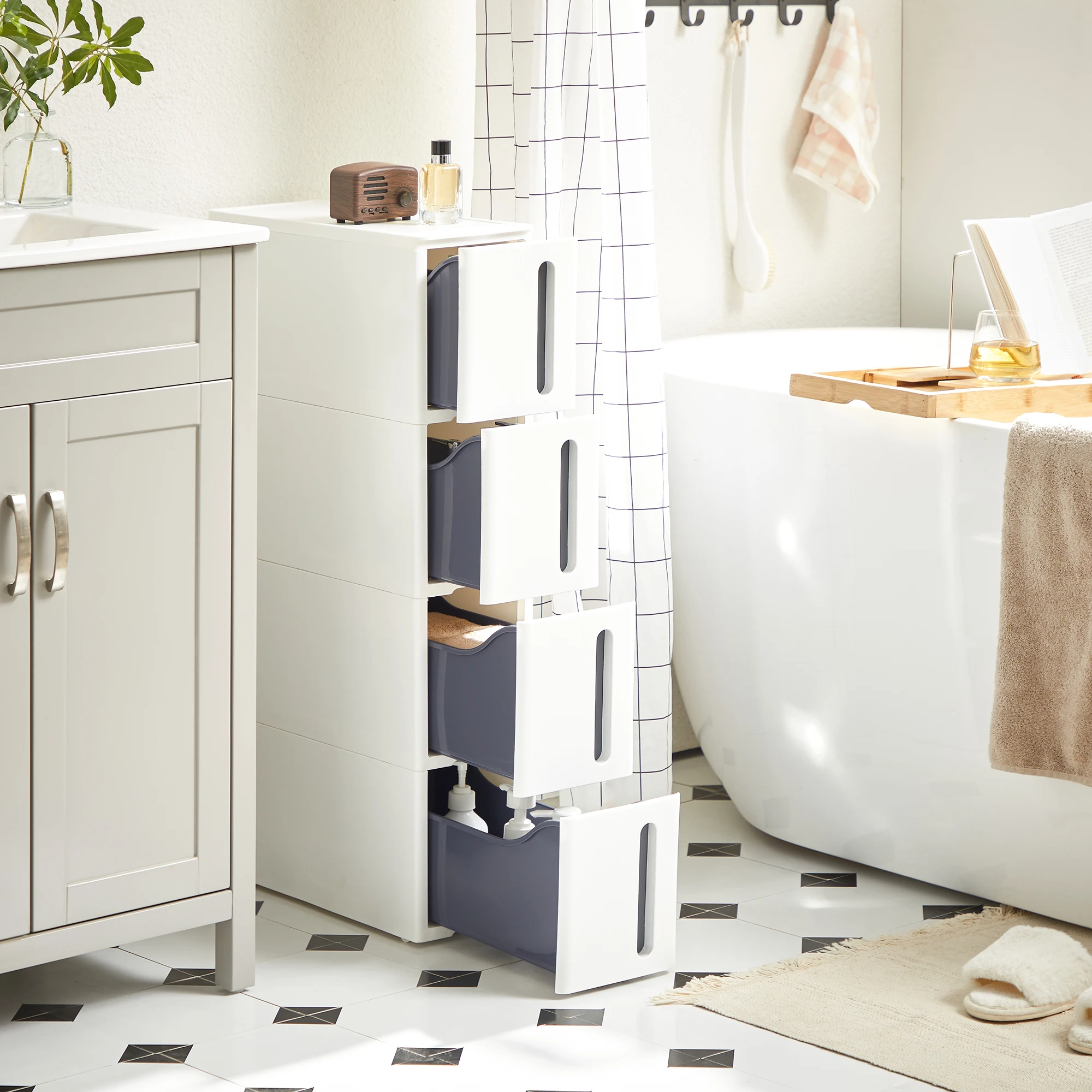 Colonne Rangement Plastique