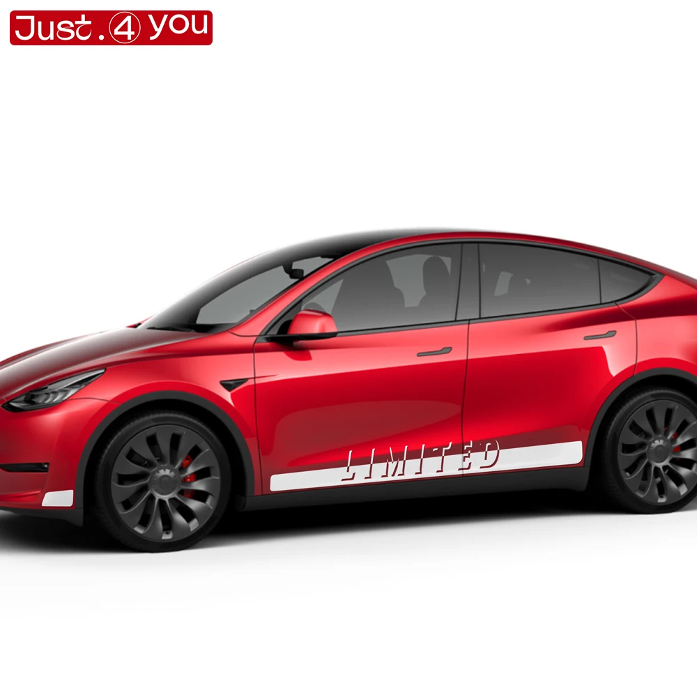 2PCS Rocker Panel Stripes for Tesla Model Y S 3 Car Door Side Skirt ...