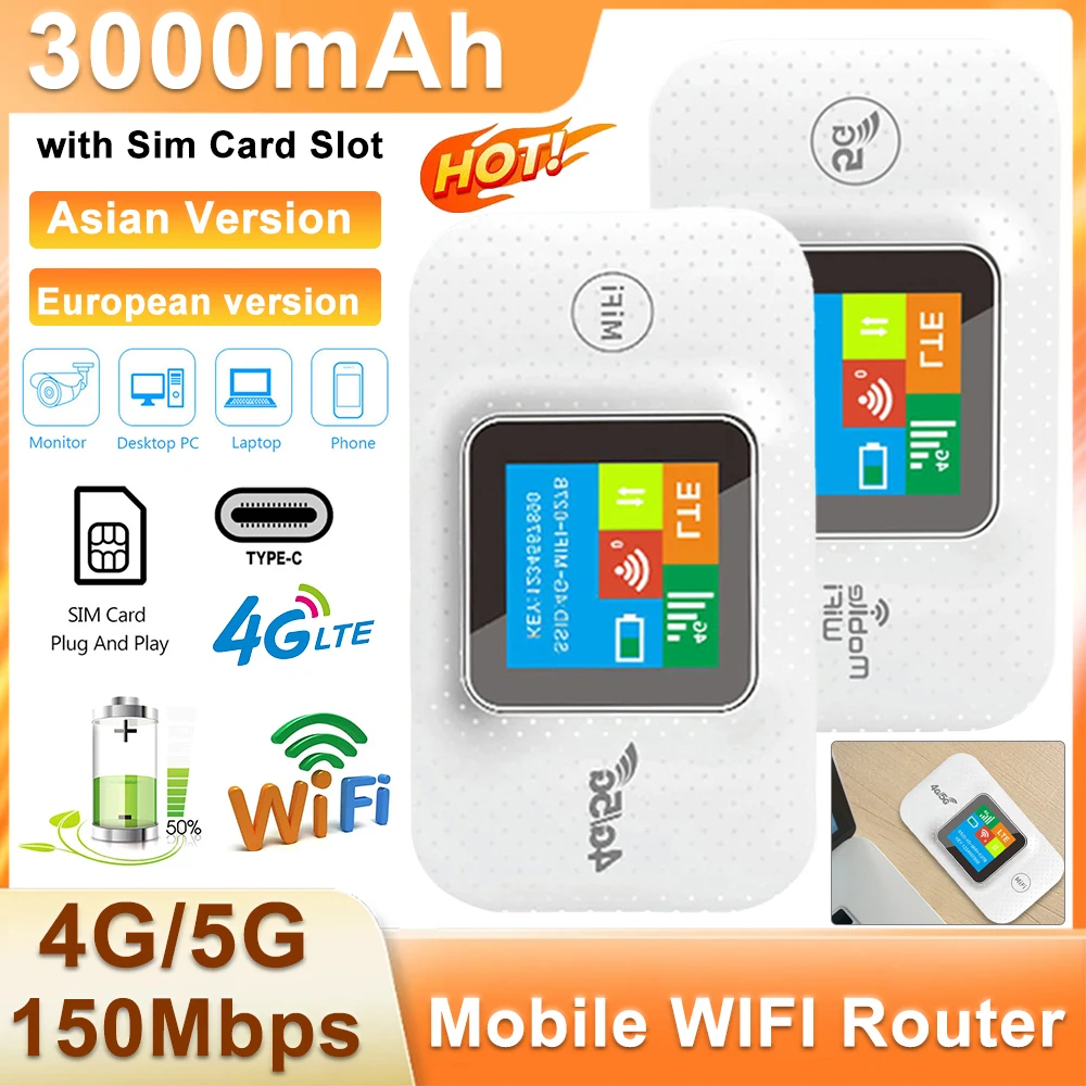 4G-5G-Portable-WiFi-Hotspot-150Mbps-4G-LTE-Wireless-Router-3000mA ...