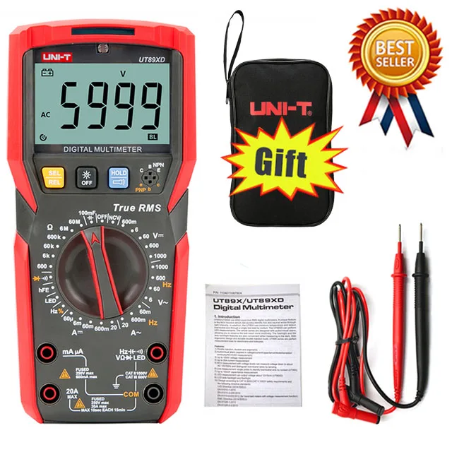 UNI-T-UT89X-UT89XD-Digital-Multimeter-True-RMS-Tester-AC-DC-Voltmeter ...