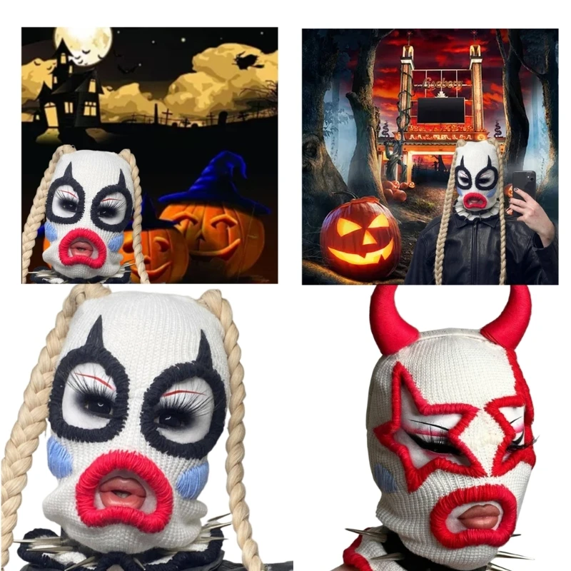 Wacky-Clown-Balaclava-Full-Head-Hat-Party-Holiday-Hat-Clown-for-Teens ...