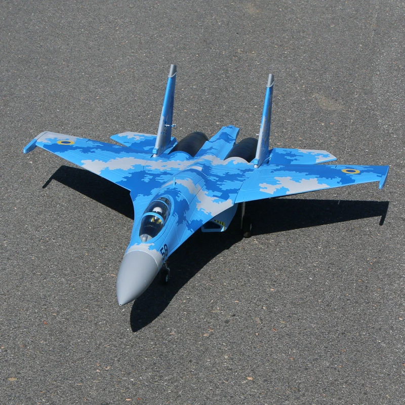 6-CH-FlyG-r21st-Digital-SU-27-Twin-64mm-RC-Underground-Jet-PNP-Version ...