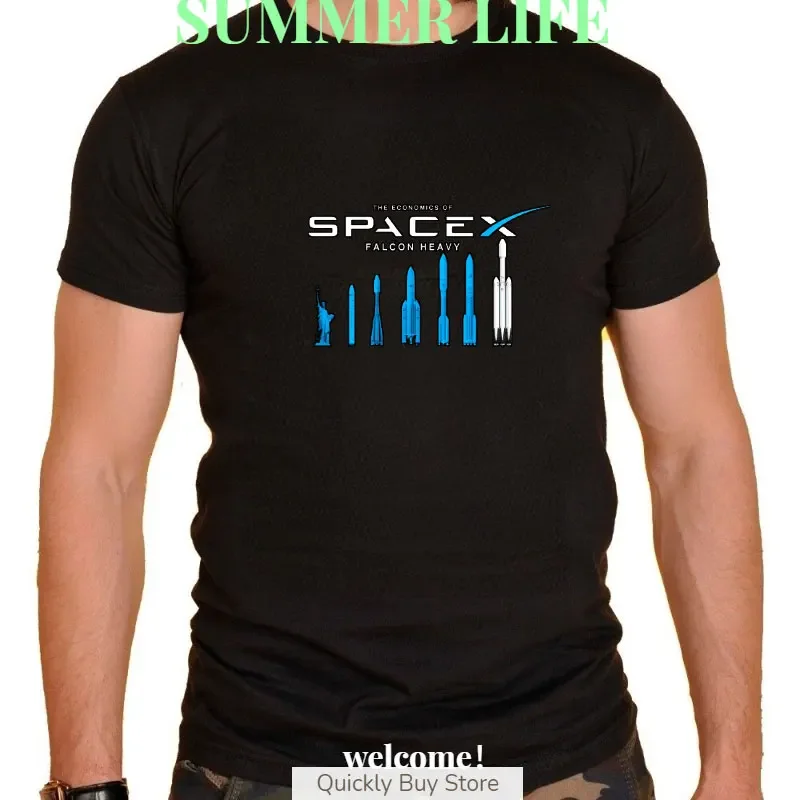 SpaceX-Rockets-T-shirt-gr-fica-Starship-Super-Heavy-Tees-Falcon-9 ...