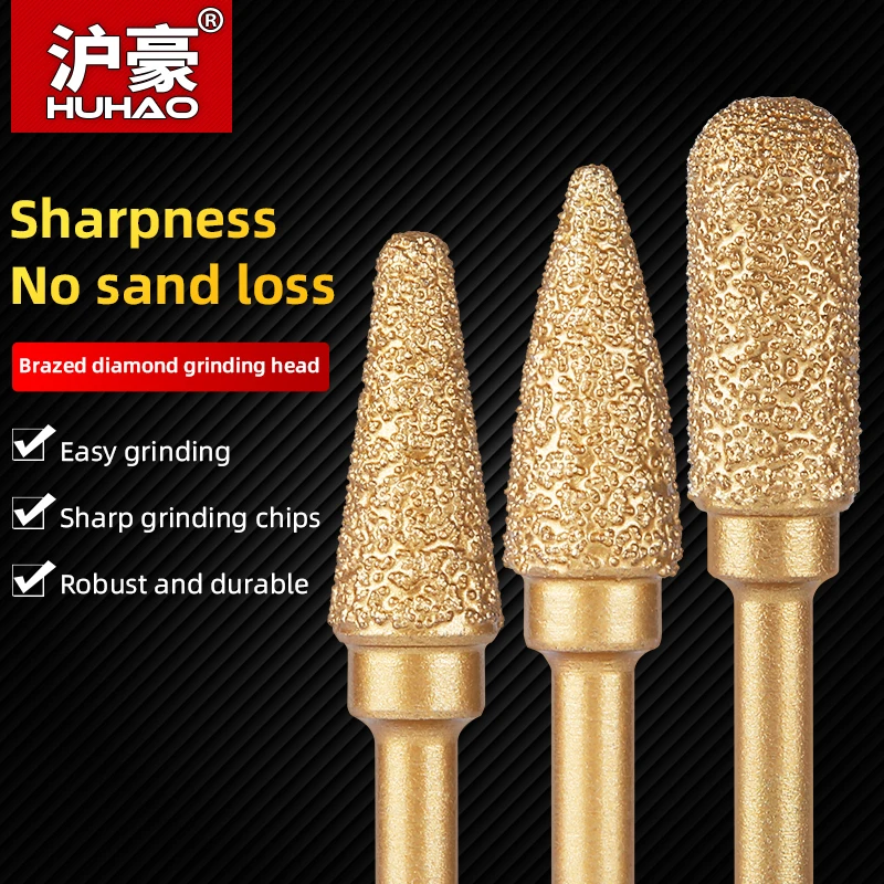 HUHAO-Cast-Iron-Grinding-Rotary-File-Vacuum-Brazed-Diamond-Burr-Head ...