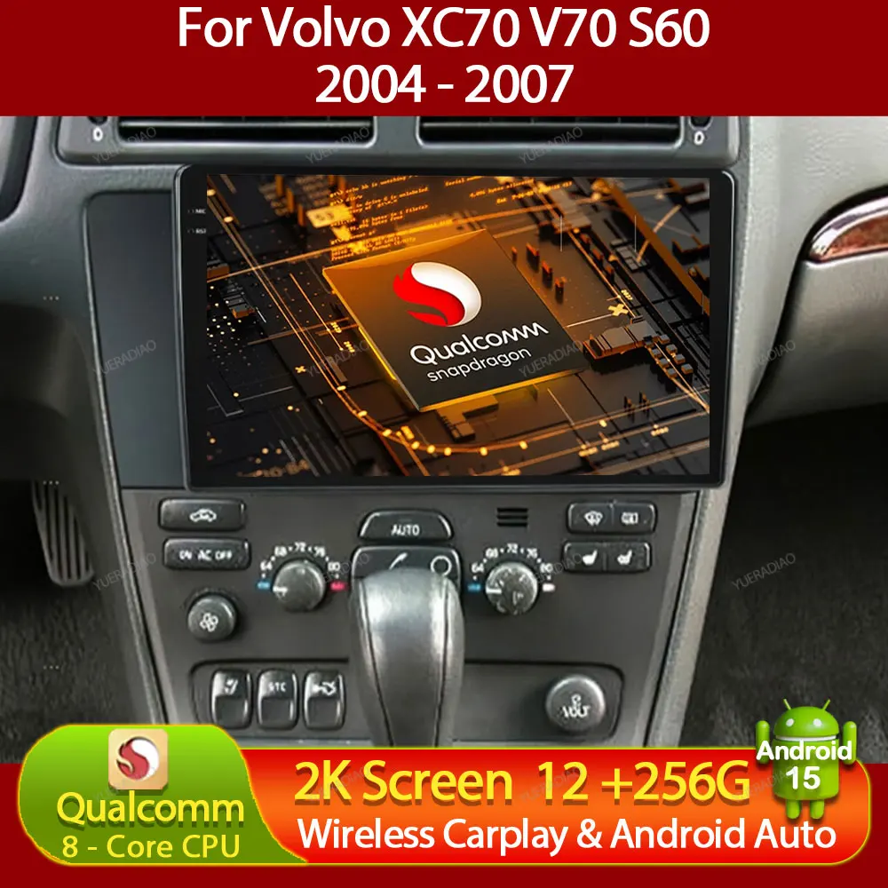 Android 15 Car Radio For Volvo XC70 V70 S60 2004 - 2007 Multimedia ...