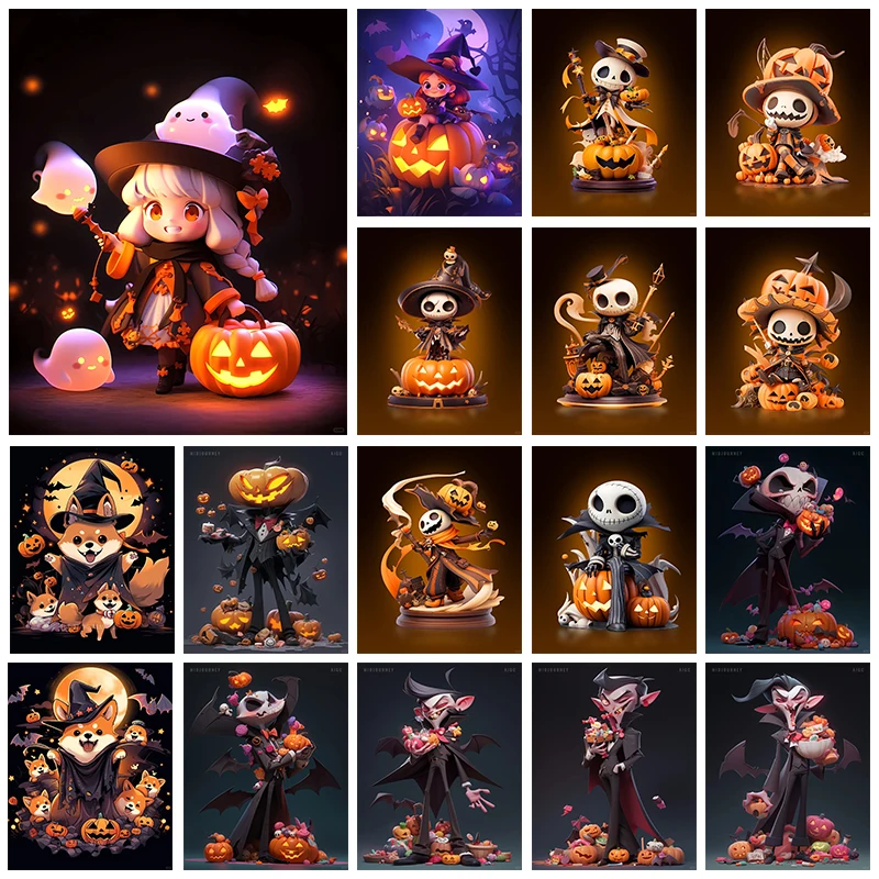 5D-DIY-Halloween-Square-Diamond-Painting-Kit-Skeleton-Dog-Cross ...