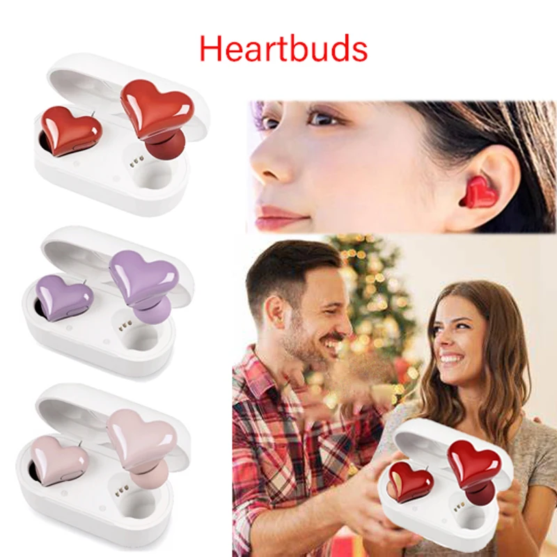 New Bluetooth Wireless Headphones Heart Shaped Earphones Woman Quality ...