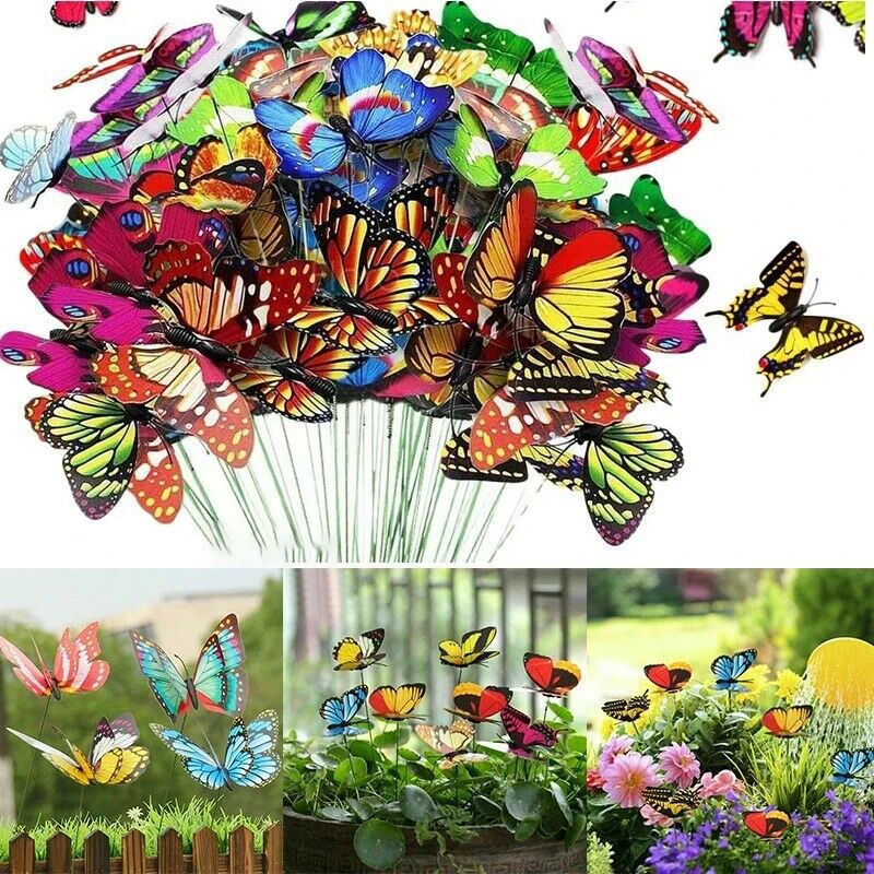 Waterproof-Butterfly-Garden-Yard-Planter-Butterfly-Flower-Arrangement ...