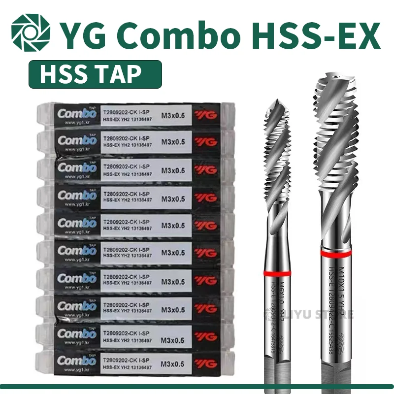 Korea YG-1 HSS-EX T2809 spiral tap M1.6 M2 M2.2 M2.5 M3 M3.5 M4 M5 M6 M8 M10 M12 M14 M16 M18 M20 ...