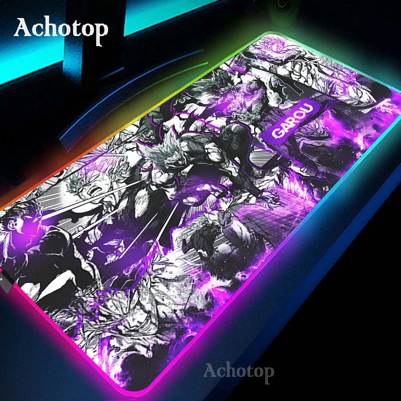 Anime One Punch Man Mouse Pad Gaming Rgb Mousepad Large Speed Gamer ...
