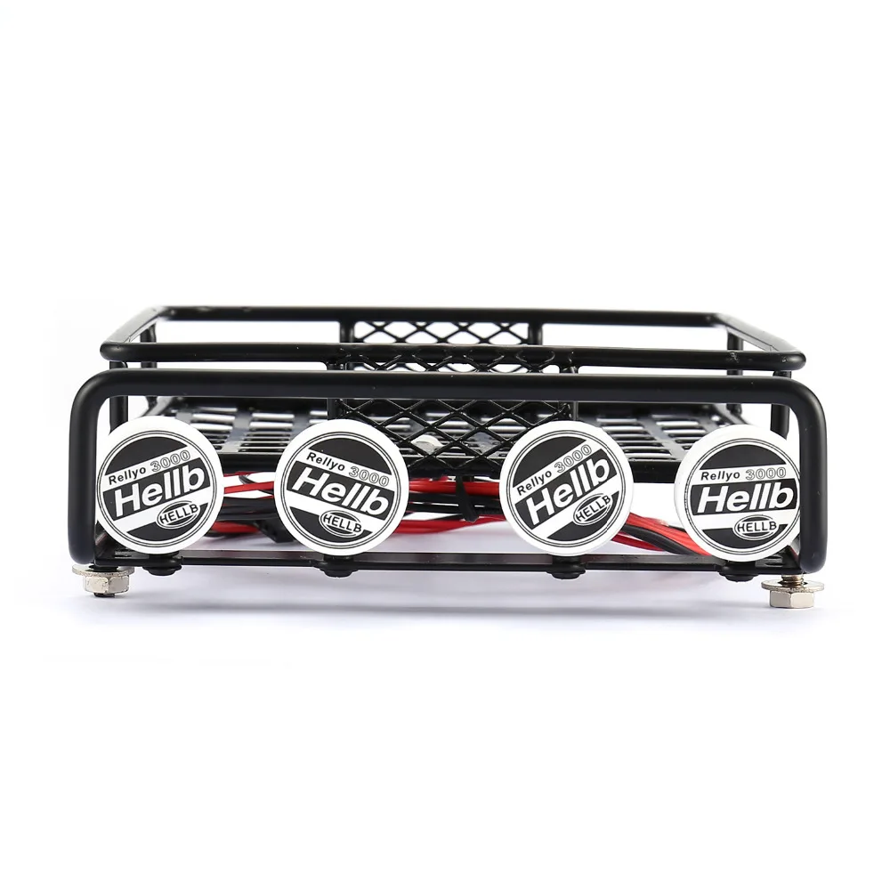 RC-Car-Universal-Roof-Rack-Luggage-Carrier-With-4-Round-LED-Lights-1-10 ...