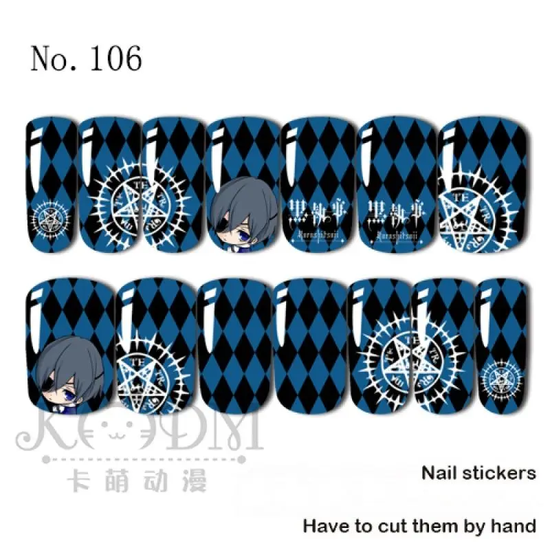 Black Butler Nail Art