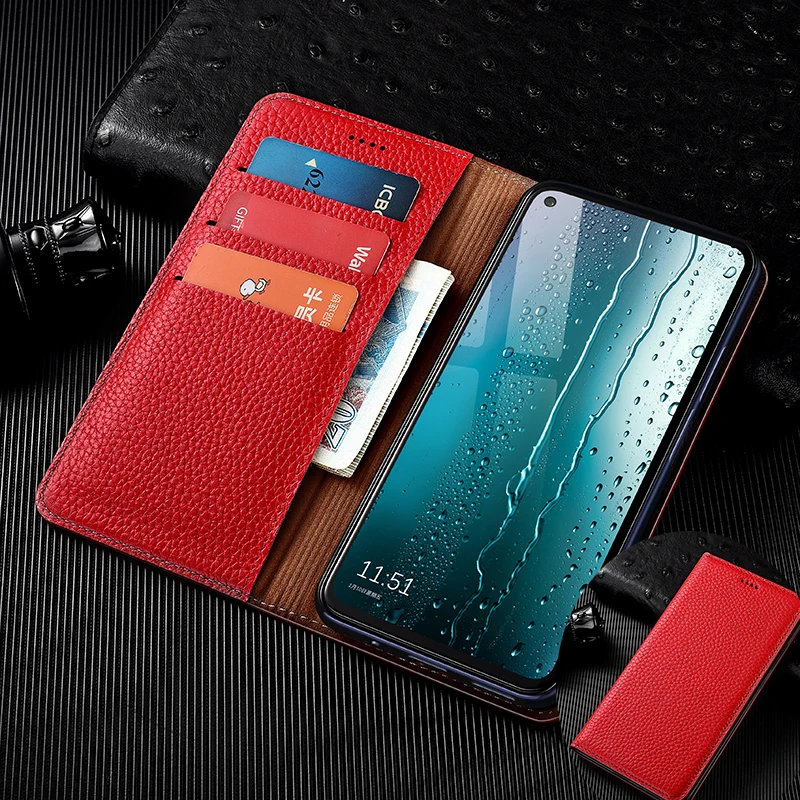 Magnet-Genuine-Leather-Skin-Flip-Wallet-Book-Phone-Case-Cover-On-For ...