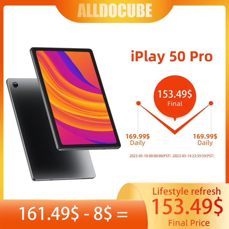 ALLDOCUBE-iPlay50 프로, 10.4 인치 T8GB RAM, 128GB ROM, ablet Helio G99, 안드로이드 12, lte 전화 통화 패드, 아이 ...