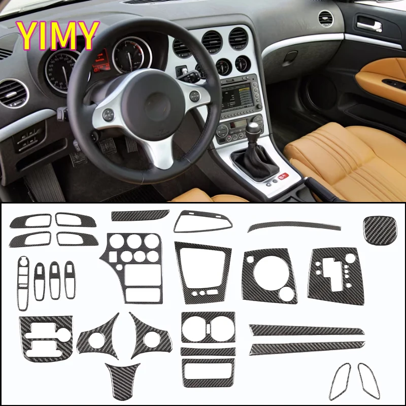 Carbon Fiber Set Gear Shift Door Trim Car Interior Accessories ...