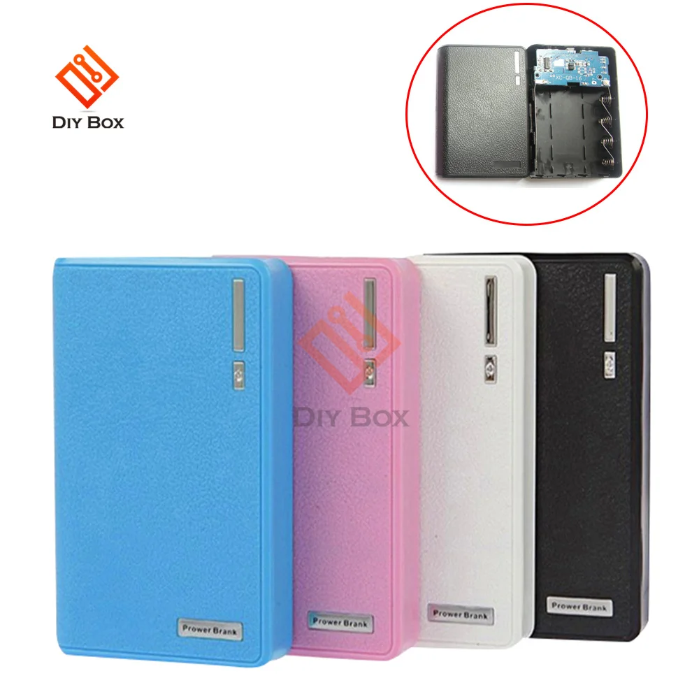 DIY-Power-Bank-Case-4x-6x18650-Battery-Charge-Storage-Box-5V-Dual-USB ...