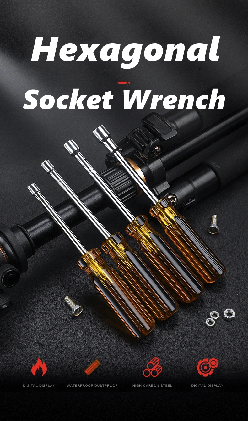 5/5.5/6/7/8/9/10mm Socket Wrench, Hex Wrench, High Carbon Steel Hex Nut ...