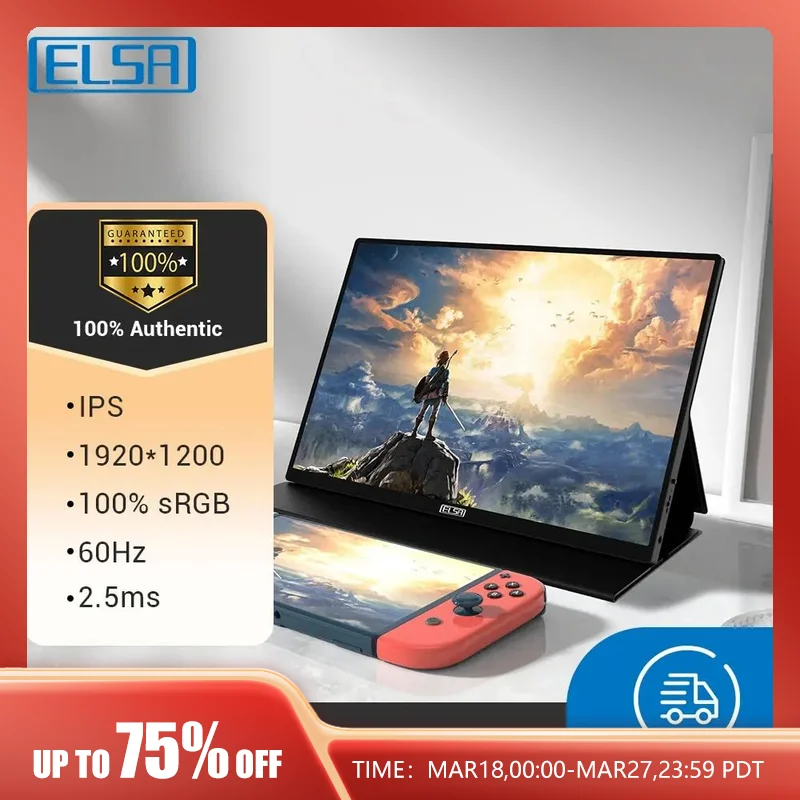 ELSA-14-Polegada-Monitor-Port-til-FHD-1920X1200-Com-Tipo-C-Mini-HDMI ...