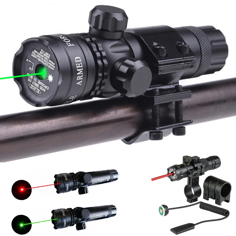 Tactical-Hunting-Red-Green-Laser-Dot-Sight-Adjustable-532nm-Red-Laser ...