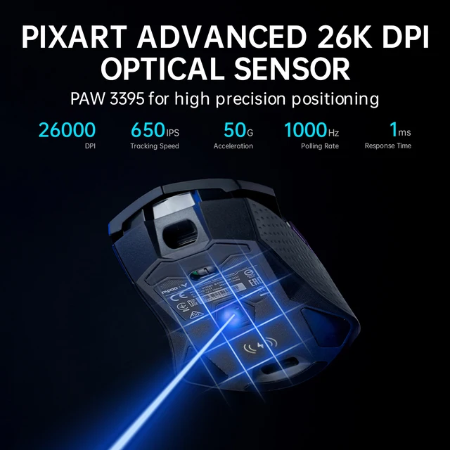 Mouse Inalámbrico Rapoo VT950 Pro Gamer 1000Hz Polling Rate | Marketmex