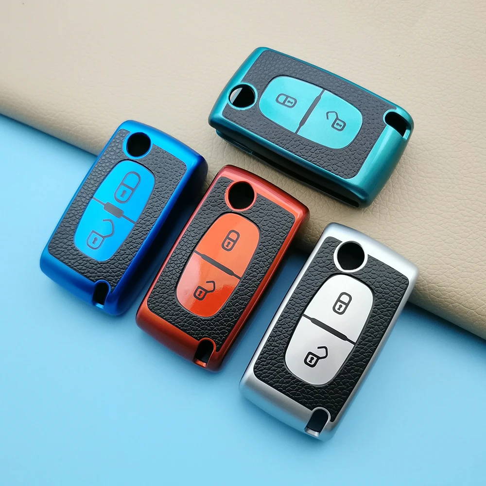 4 Color Style Tpu Car Key Case Cover For Citroen Xsara Picasso C2 C3 C4 ...