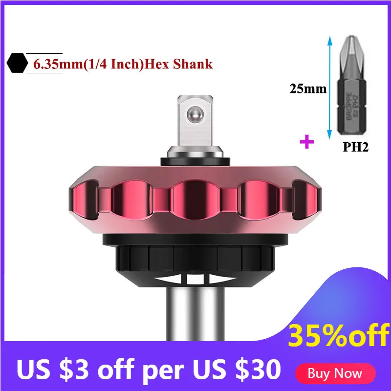 1pc Magnetic Finger Ratchet Bit Driver 1/4 Inch Hex Alloy Thumb Socket ...