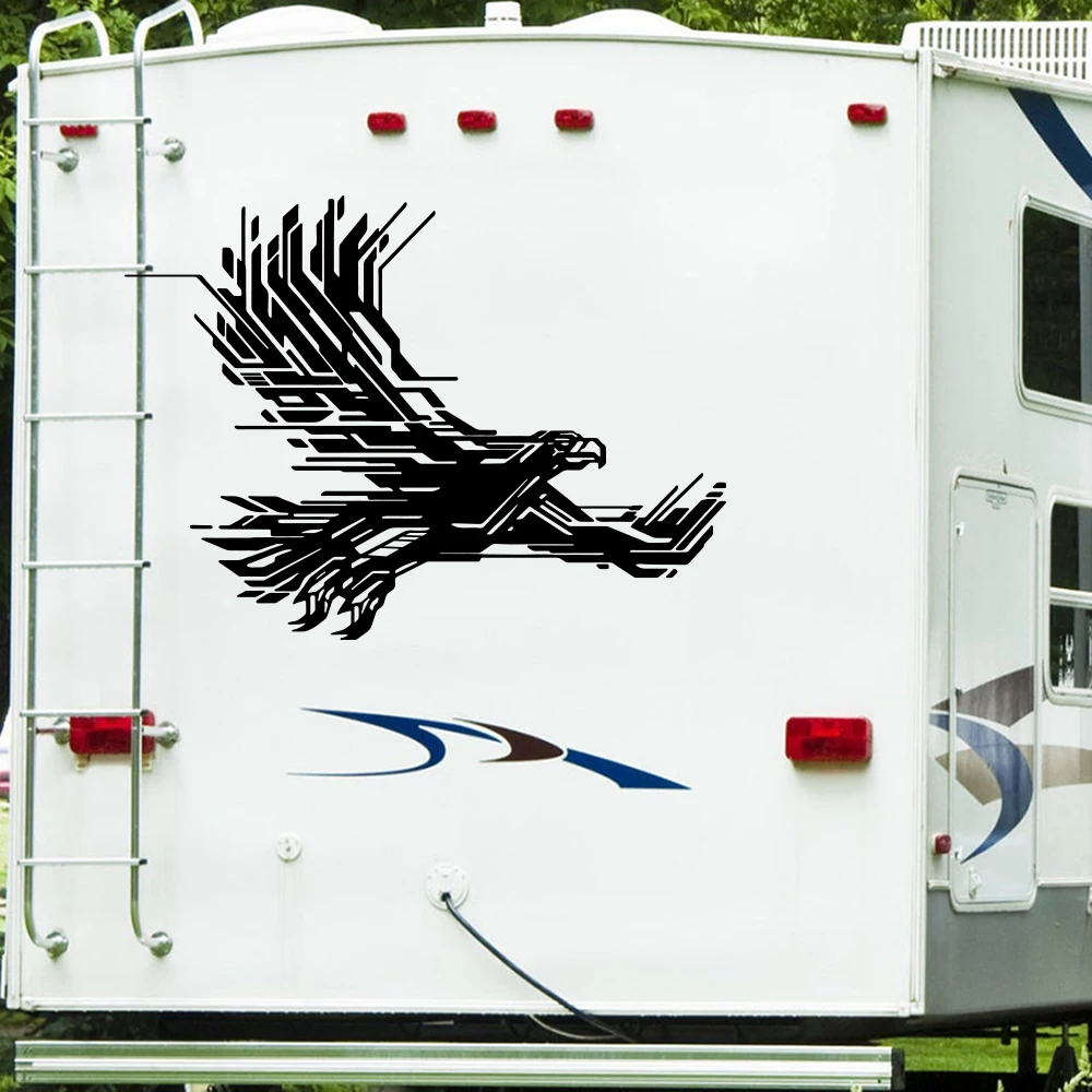 Geometric Eagle Bird Car Hood Sticker Hawk Animal Pickup Turck Camping ...