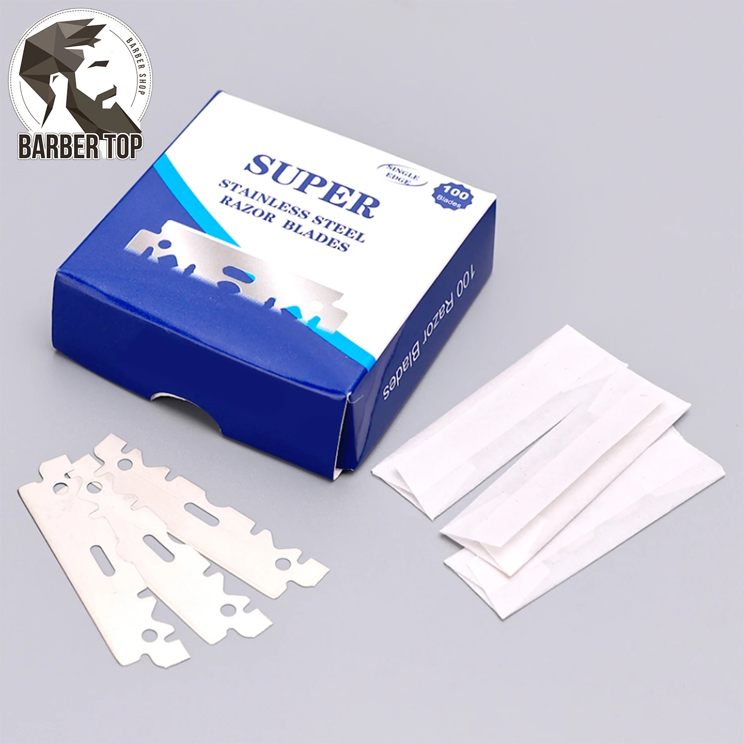 100PCS Single-sided Razor Blades Men's Safety Shaver Stainless Steel ...