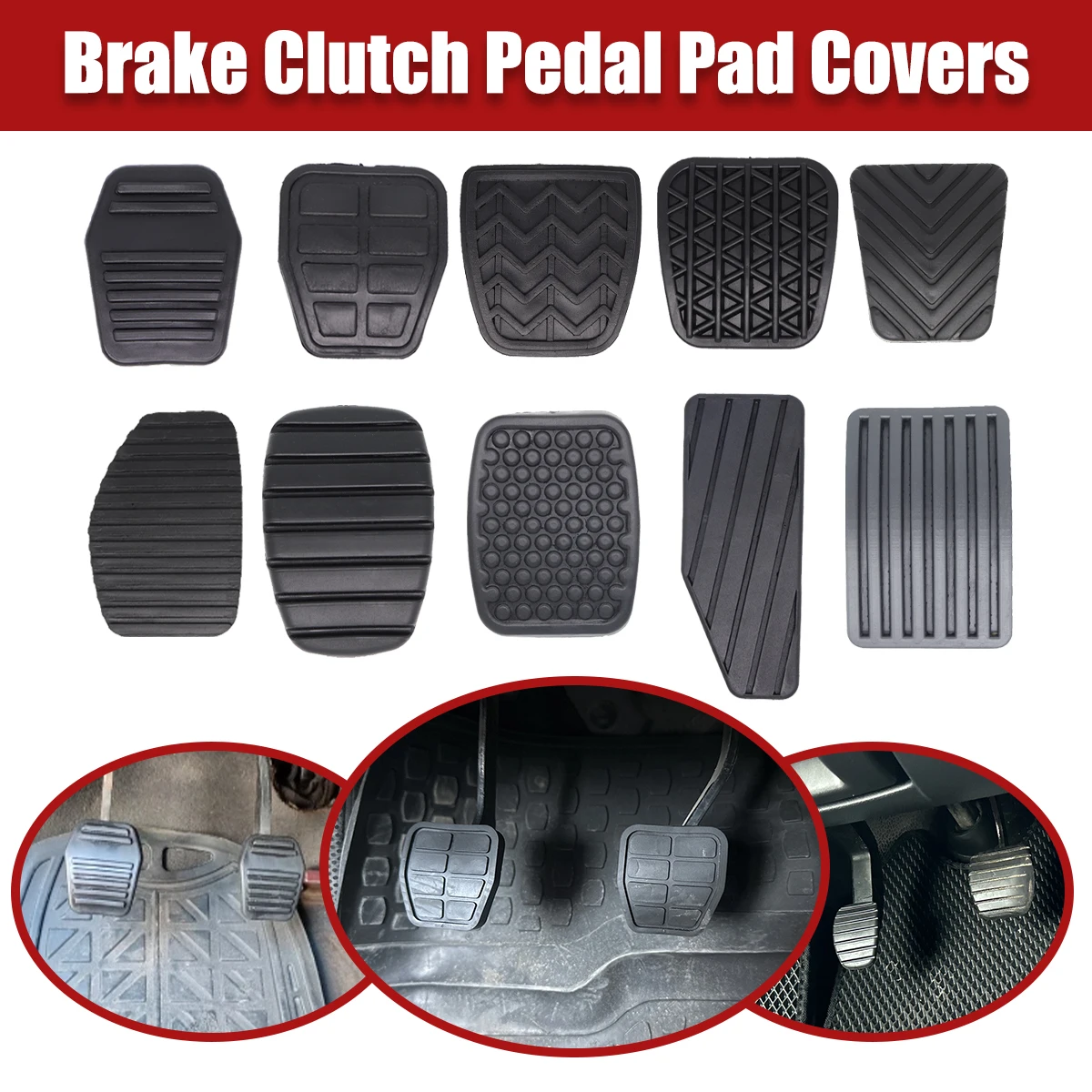Rubber-Car-Brake-Clutch-Foot-Pedal-Pad-Cover-Replacement-For-Citroen ...