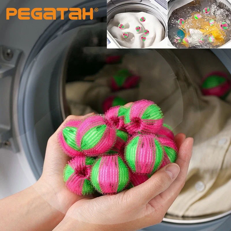 6Pcs Washing Machine Hair Remover Laundry Ball Fluff Cleaning Lint Fuzz ...