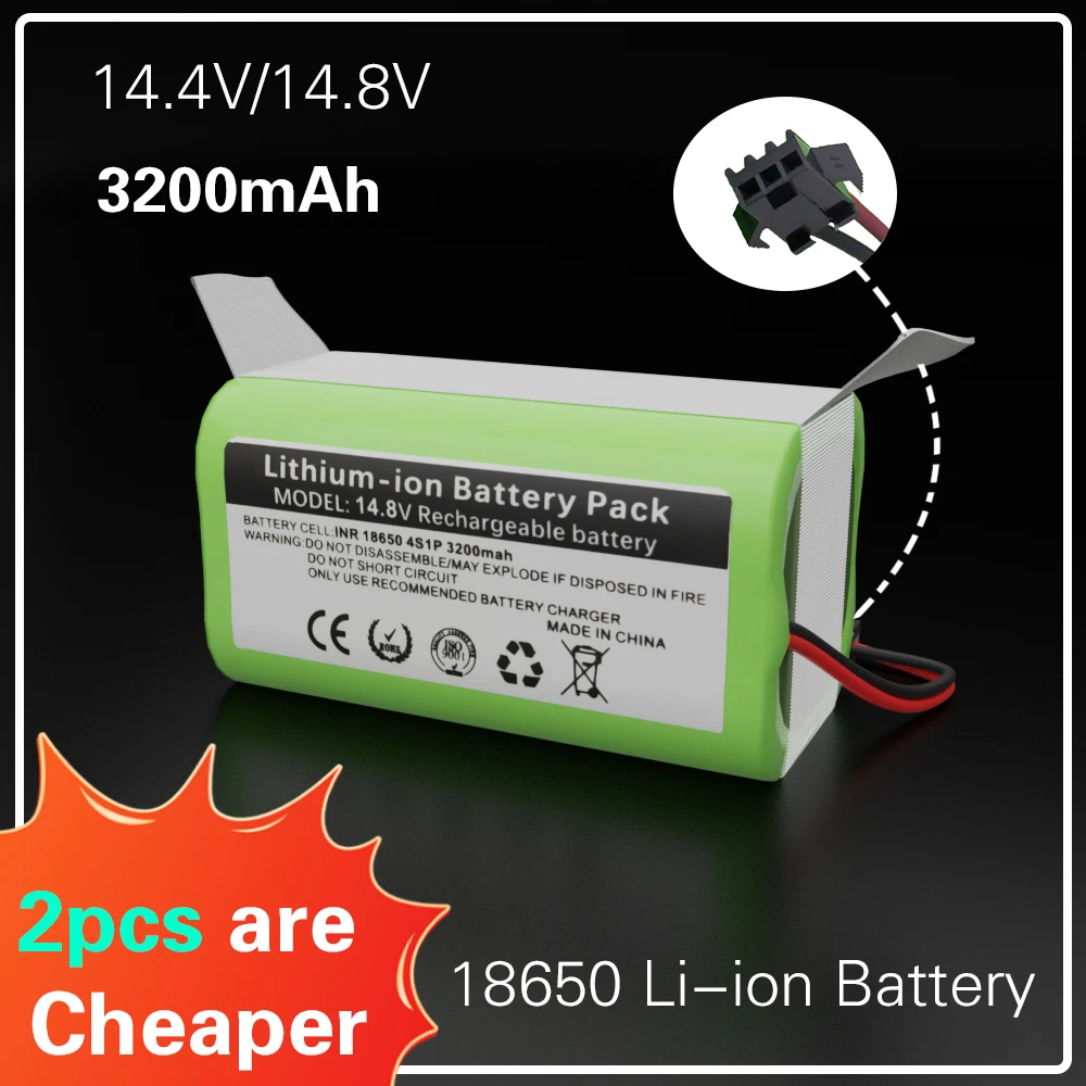 Powerful-3200mAh-Lithium-Battery-for-ILIFE-Robot-Vacuum-Cleaner ...