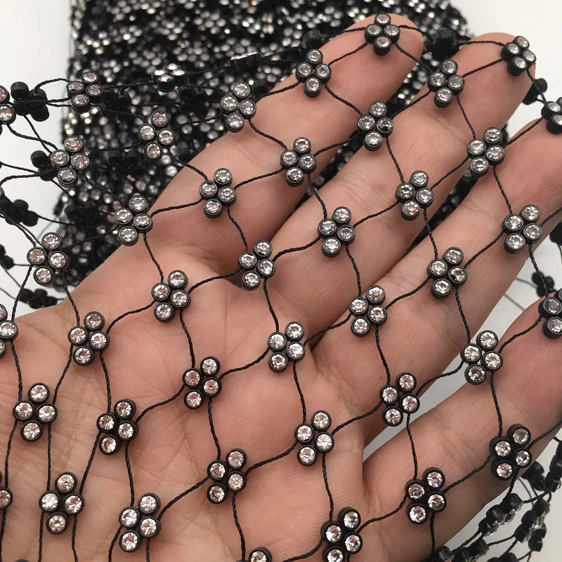 One-Yard-Rhinestone-Plum-shaped-Mesh-Drill-For-Wedding-Headwear-Net-DIY ...