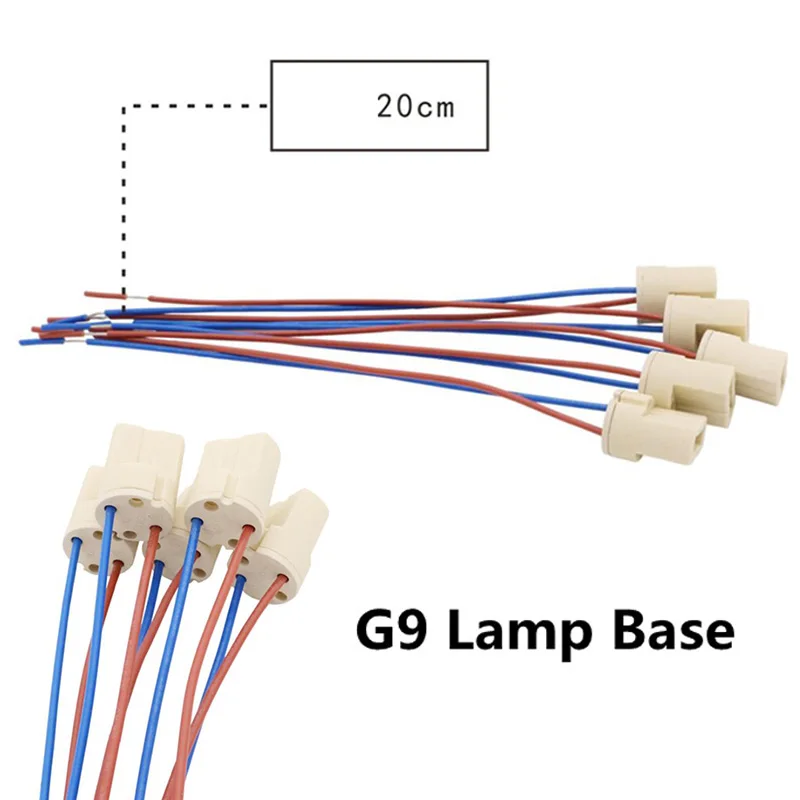2-5pcs-G9-Lamp-Base-with-cable-250V-2A-Ceramic-Socket-Lamps-Holder-G9 ...