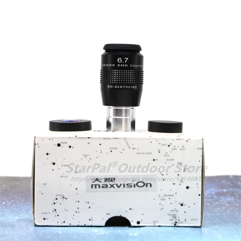 Maxvision 82 Degree 6.7mm Wide-angle Parfocal Eyepiece 1.25 Inch Metal Professional Astronomical ...