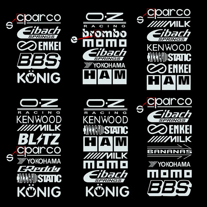 Car Racing Logo Stickers