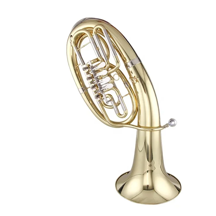 Gold-Lacquer-Brass-Euphonium-with-4-Rotary-Keys-Baritone-Body-for-Brass ...