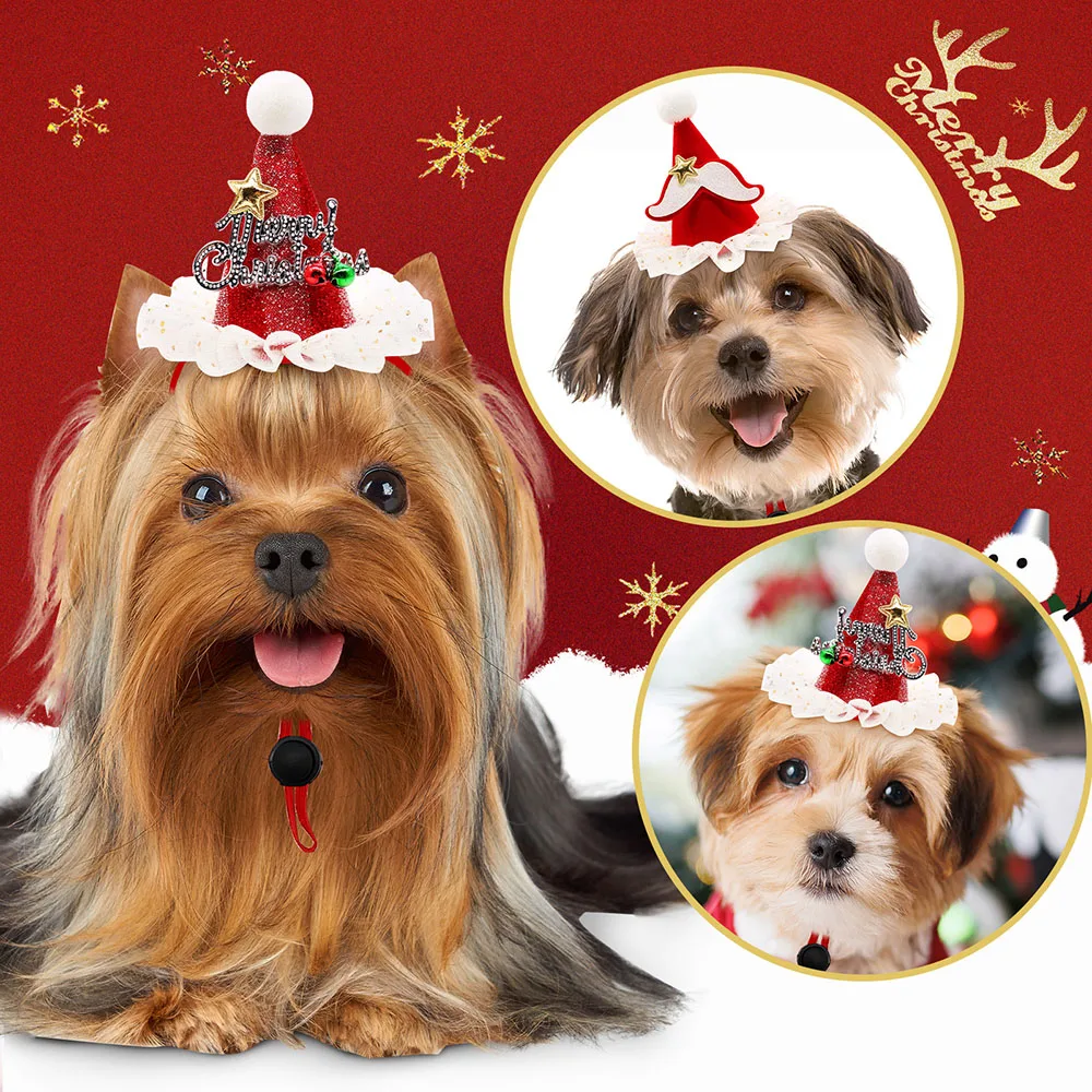 1PCS-Handmake-Cute-Dog-Christmas-Hat-Fashion-Puppy-Caps-Small-Dogs-Hats ...