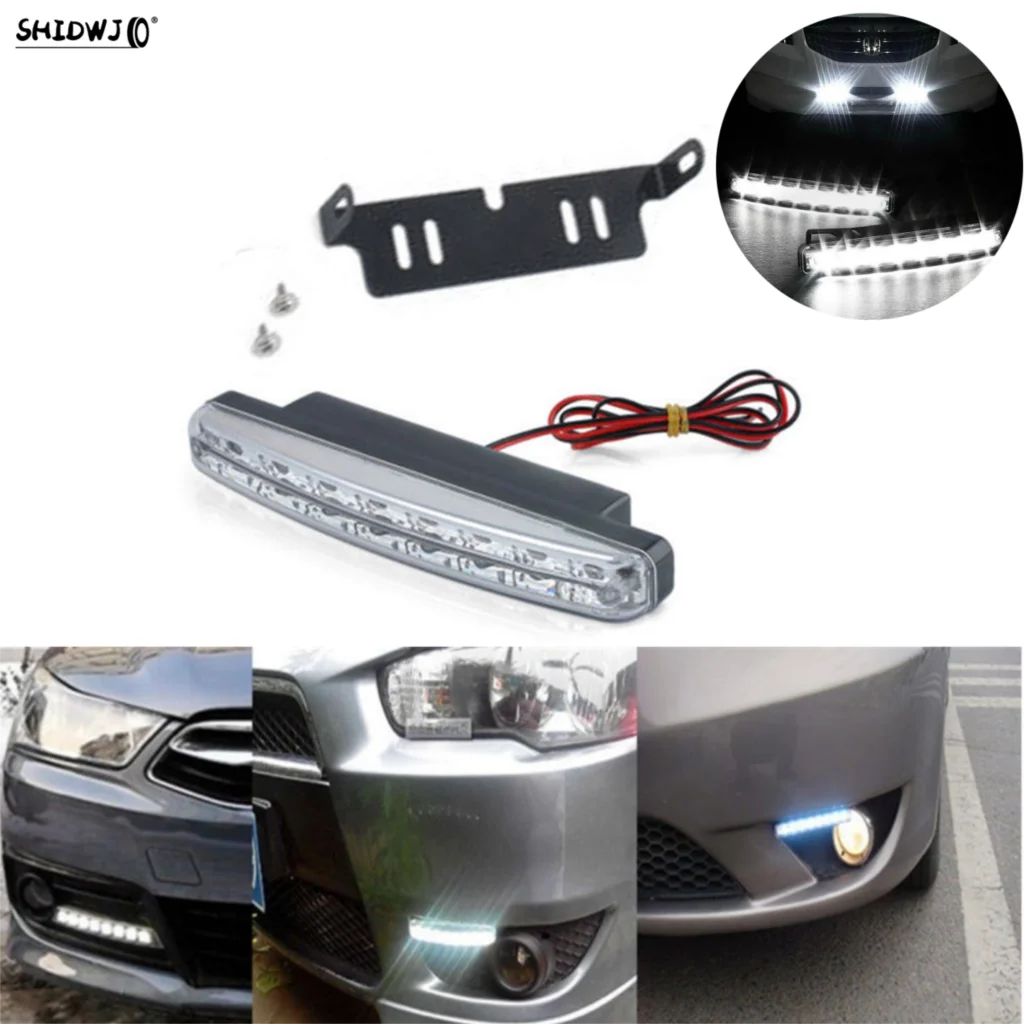 8-LED-Daytime-Running-Light-Cars-DRL-The-Fog-Driving-Daylight-Head-Drl ...