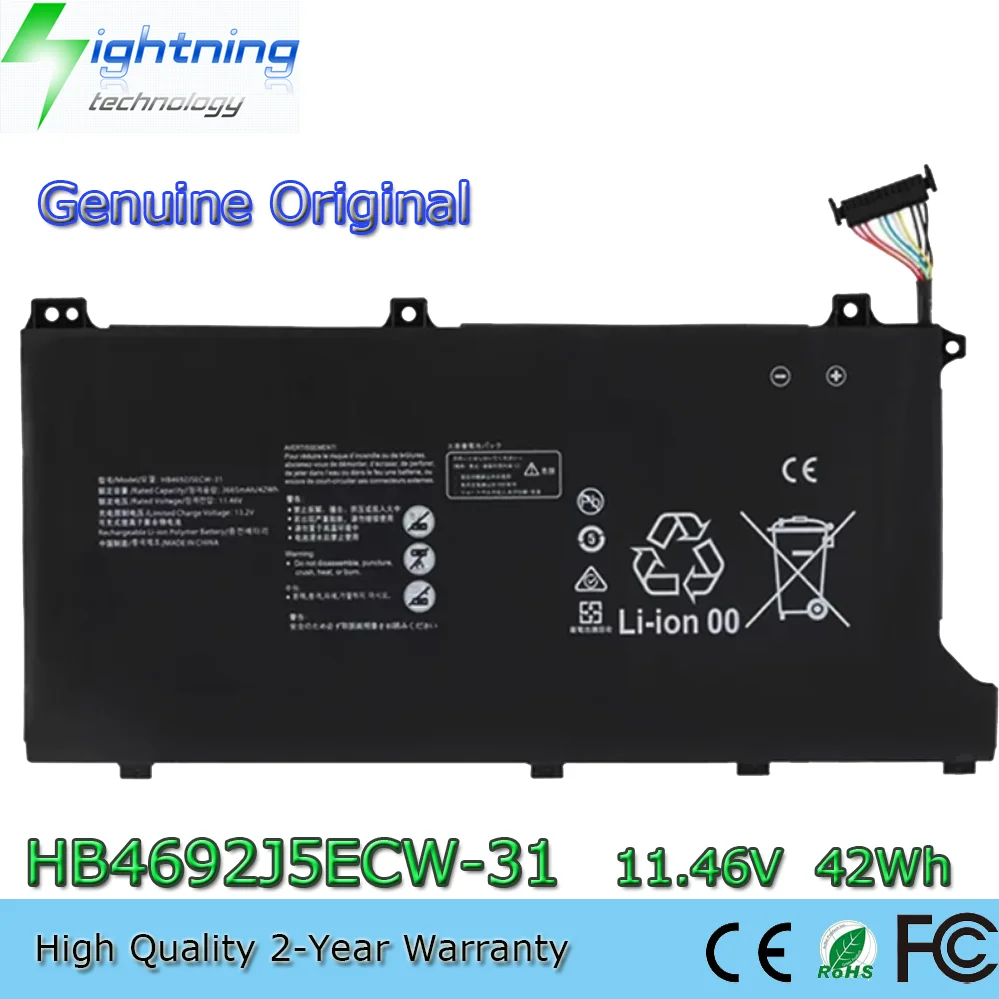 Genuine HB4692J5ECW-31 11.46V 42Wh Laptop Battery for Huawei matebook ...