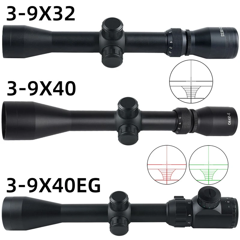 3-9x32-3-9x40-3-9x40EG-Tactical-Red-Green-Illuminated-Rifle-Scopes ...