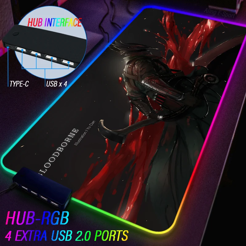 Maria-Luna-Kjellman-900-400mm-RGB-Luminous-Mouse-Pad-Extensible-4-USB ...