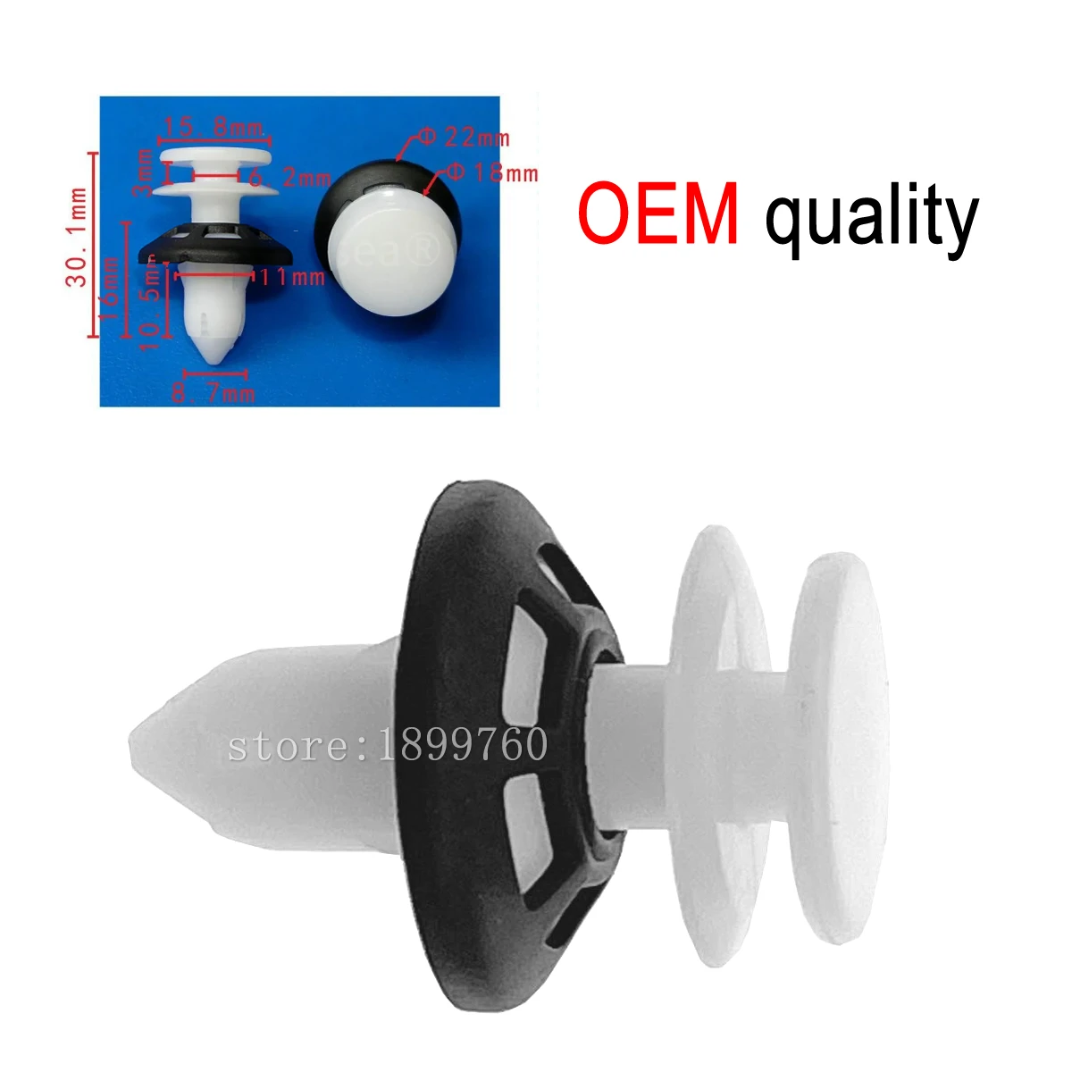 10-50x-OEM-auto-clip-Front-door-inner-trim-panel-buckle-Push-Type ...