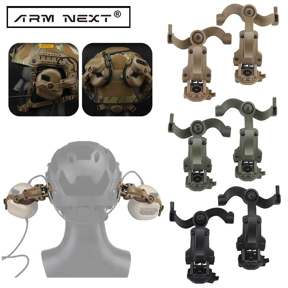 Military-Tactical-Headset-Holder-Helmet-Rail-Holder-Bow-Rail-Mount ...